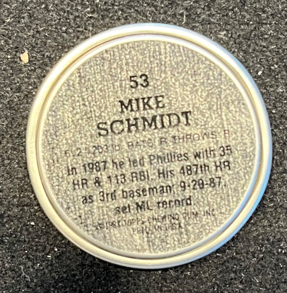 Mike Schmidt 1988 Topps ML Baseball Metal Trading Coin #53 Philadelphia Phillies | eBay