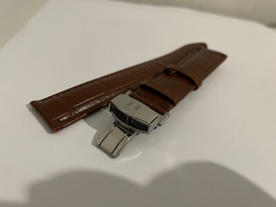 Tissot 18mm 19mm 20mm genuine leather watch strap in brown with ...