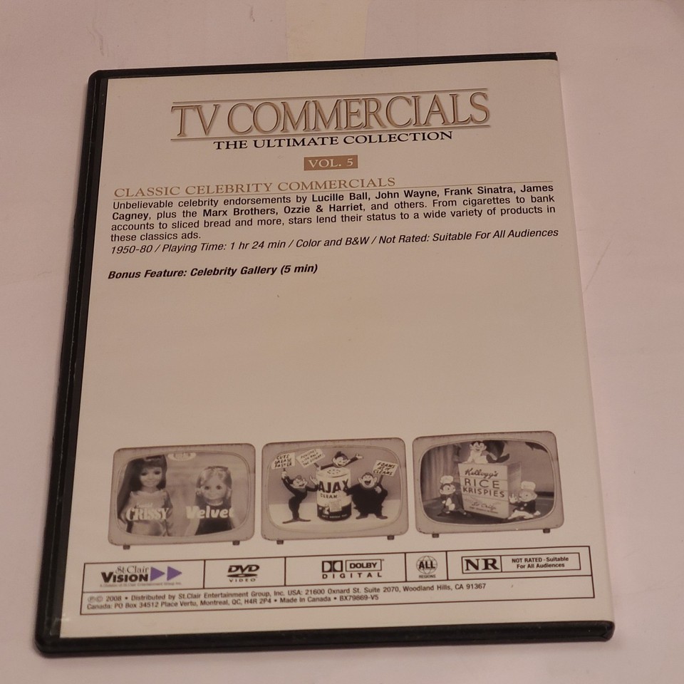TV Commercials The Ultimate Collection DVD Vol 5 Only Very Good ...