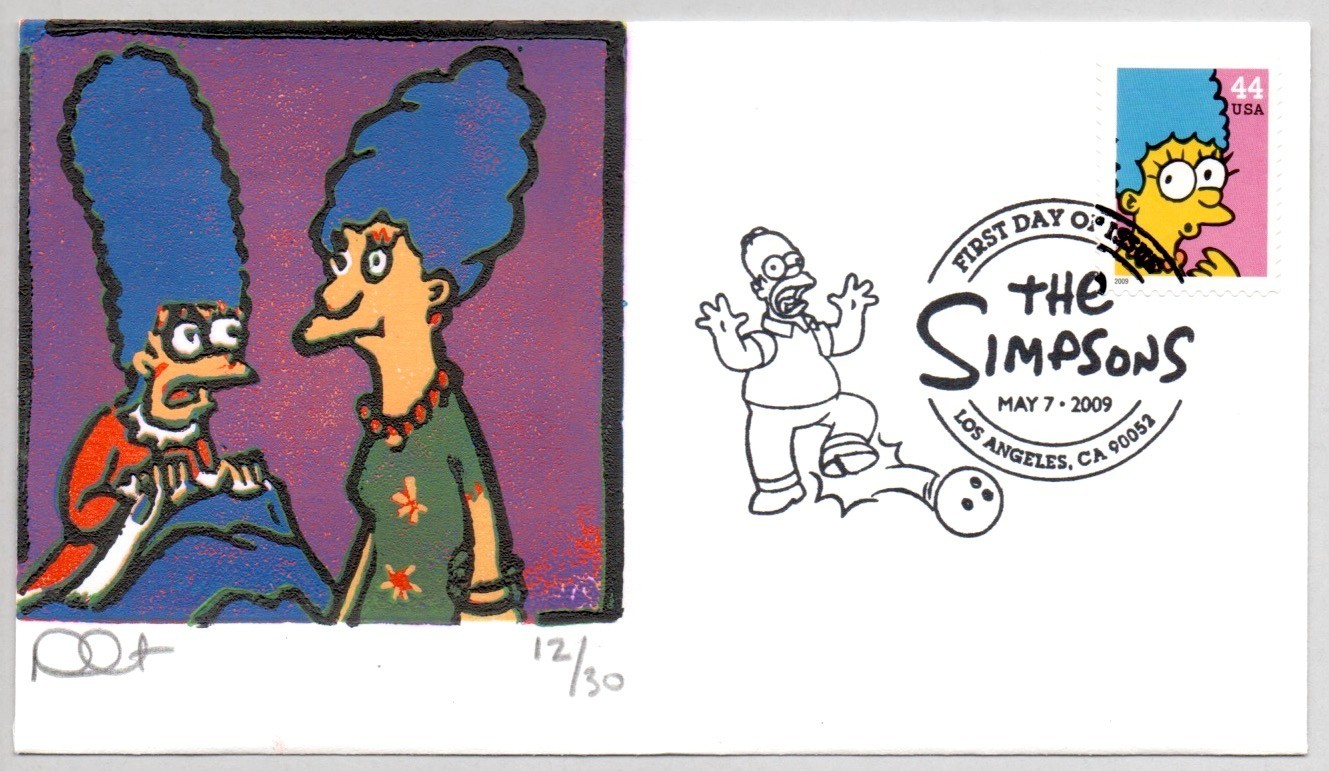 #4400 MARGE SIMPSON, THE SIMPSON'S CARTOON, CURTIS BLOCK PRINT ARTWORK ...
