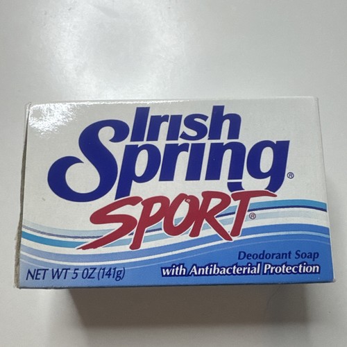 Vintage Irish Spring Sport Deodorant Soap Bar Antibacterial 5 oz Sealed ...