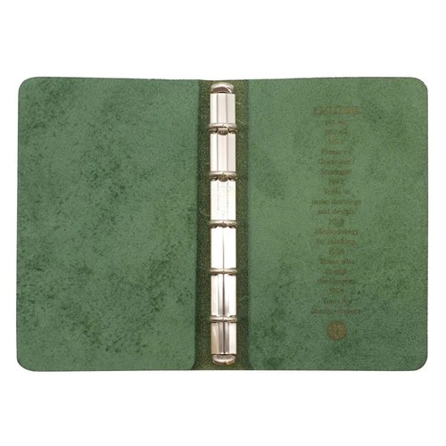 NEW KNOX Plotter Mini5 Leather Binder Green 11mm Made in Japan 7771 | eBay