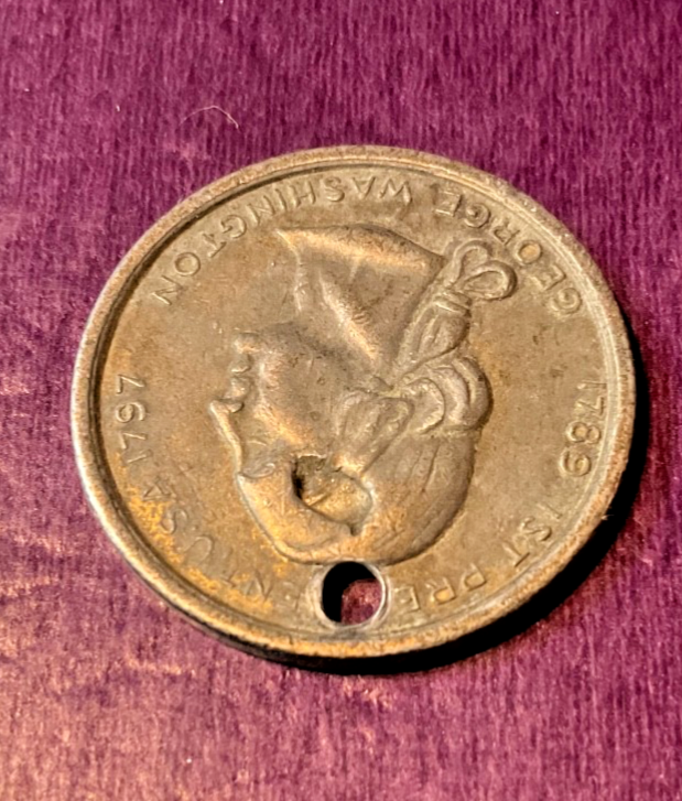 1st President George Washington Funeral Token Medal Coin 1789 1797 USA ...