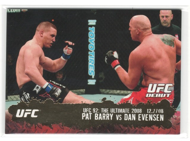 2009 Topps UFC Round 2 - UFC Debut Gold #120 Dan Evensen, Pat Barry (RC ...