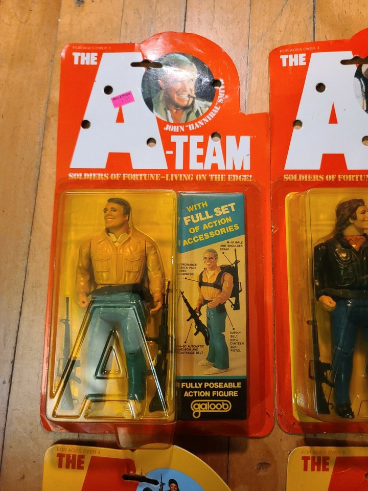 👀 LOT OF 10 A-TEAM FIGURES VINTAGE 1983 SEALED MOC GALOOB ACTION ...