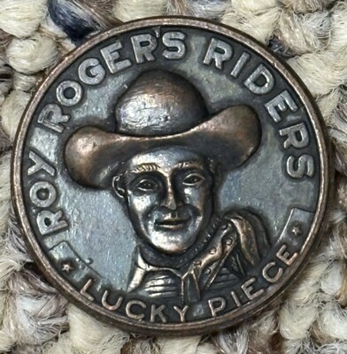 Roy Rogers Riders Lucky Piece Good Luck Forever Medal Token 1950’s Coin ...
