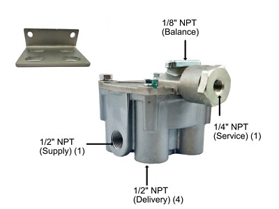 R-14 Brake Relay Valve (Replaces Bendix 103028 Volvo 34028 Dayton ...