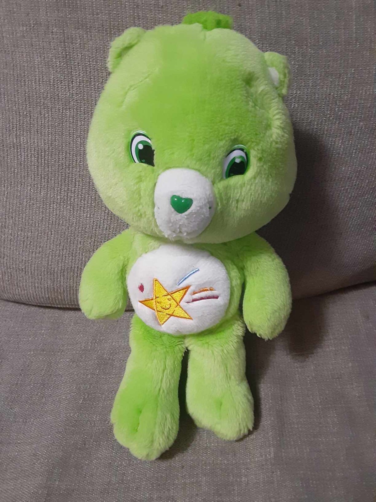 CARE BEARS Oopsy Bear 14" Plush 2007 Green Bear with Shooting Star Care Bear | eBay