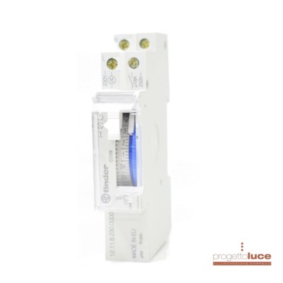 INTERRUTTORE ORARIO MECCANICO GIORNALIERO FINDER 12.11.8.230 12118230 ...