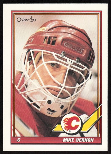 1991-92 O-Pee-Chee #107 Mike Vernon Calgary Flames | eBay