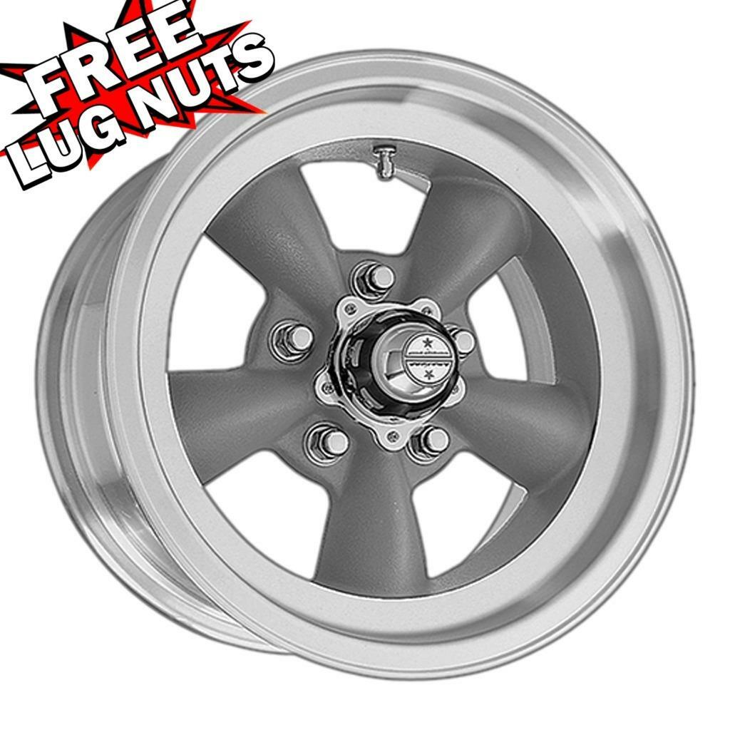 14 inch 14x6 American Racing TORQ THRUST D GRAY wheels rims 5x4.5 5x114 ...