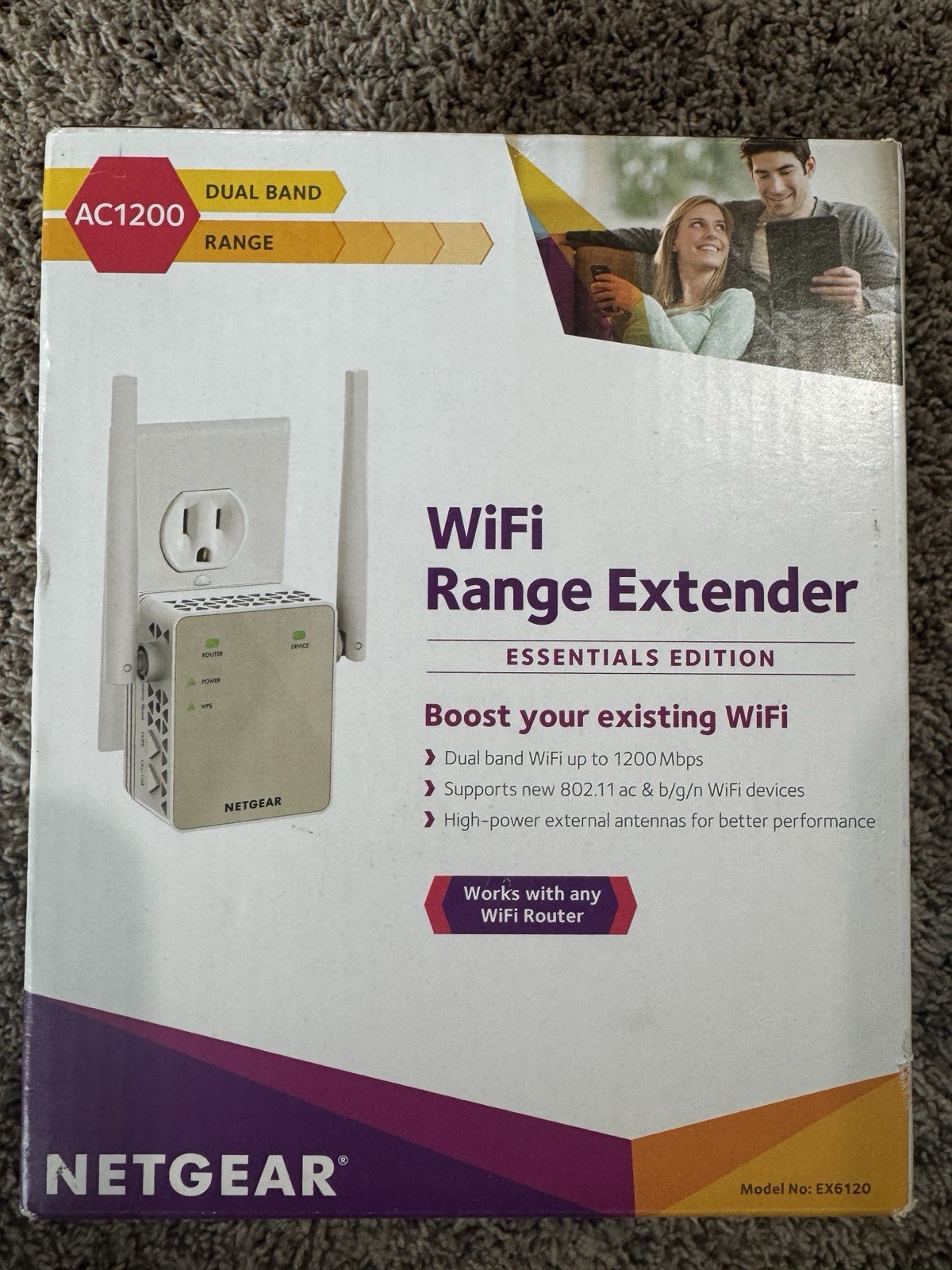 NETGEAR AC1200 WiFi Range Extender - White for sale online | eBay