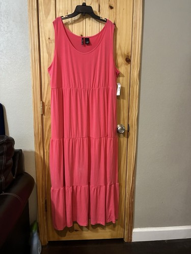 New Directions Woman Size 3X Stretchy Tiered Maxi Dress | eBay