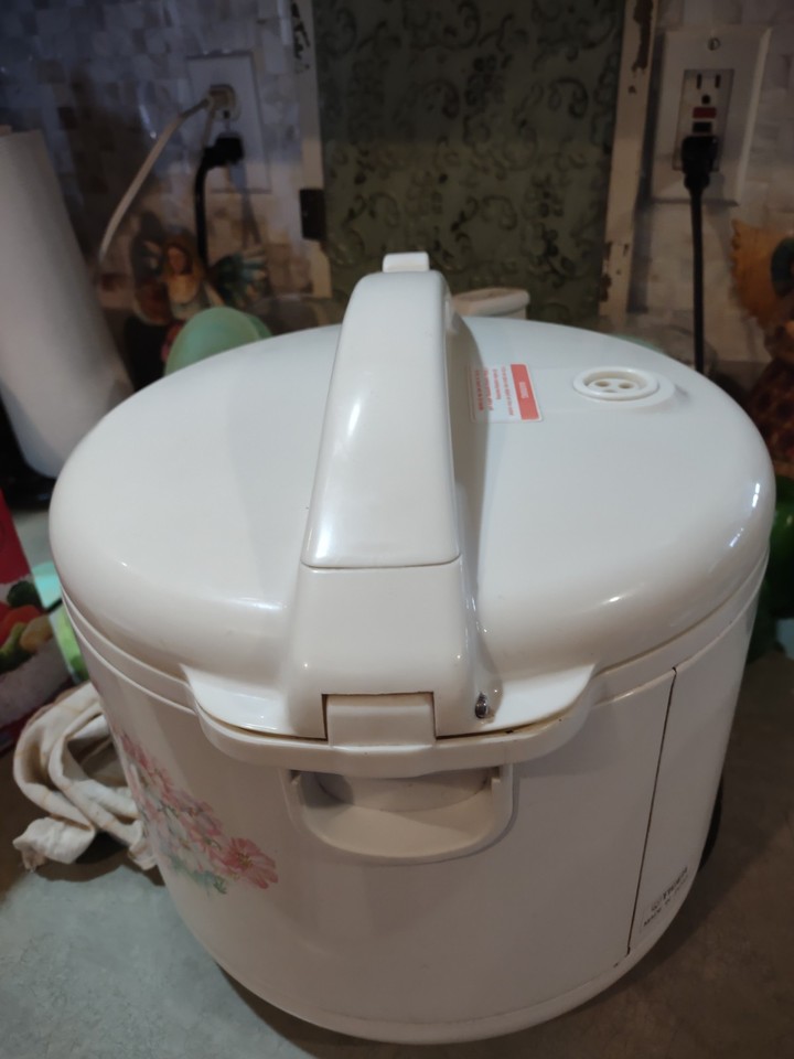 Tiger JNP-1800-FL 10-Cup Rice Cooker and Warmer, Floral White (Works ...