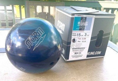 STORM SUMMIT ASCENT SOLID- Bowling Ball 15lb USED Low GAMES W/ Orig Box ...