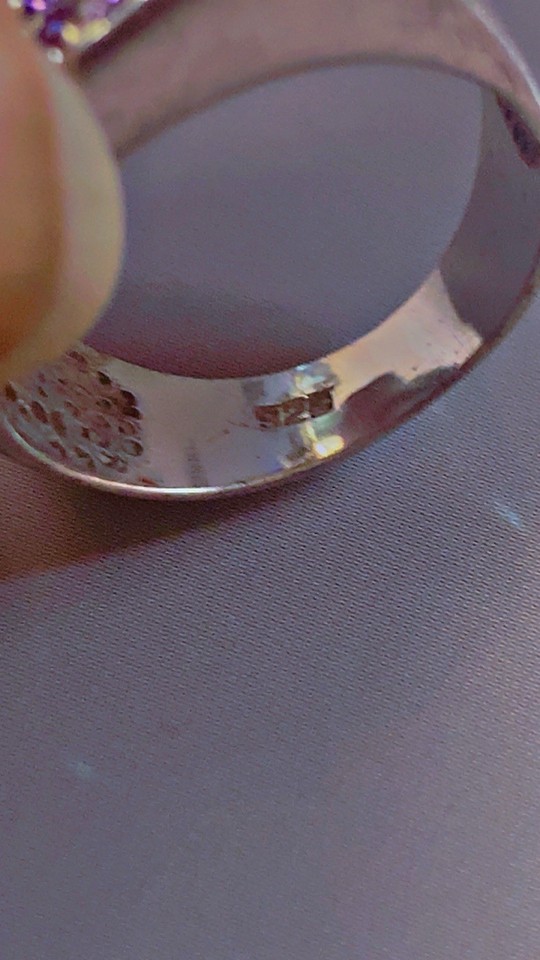 Ancienne bague argent améthyste bague chevalière argent massif T53 ring ...