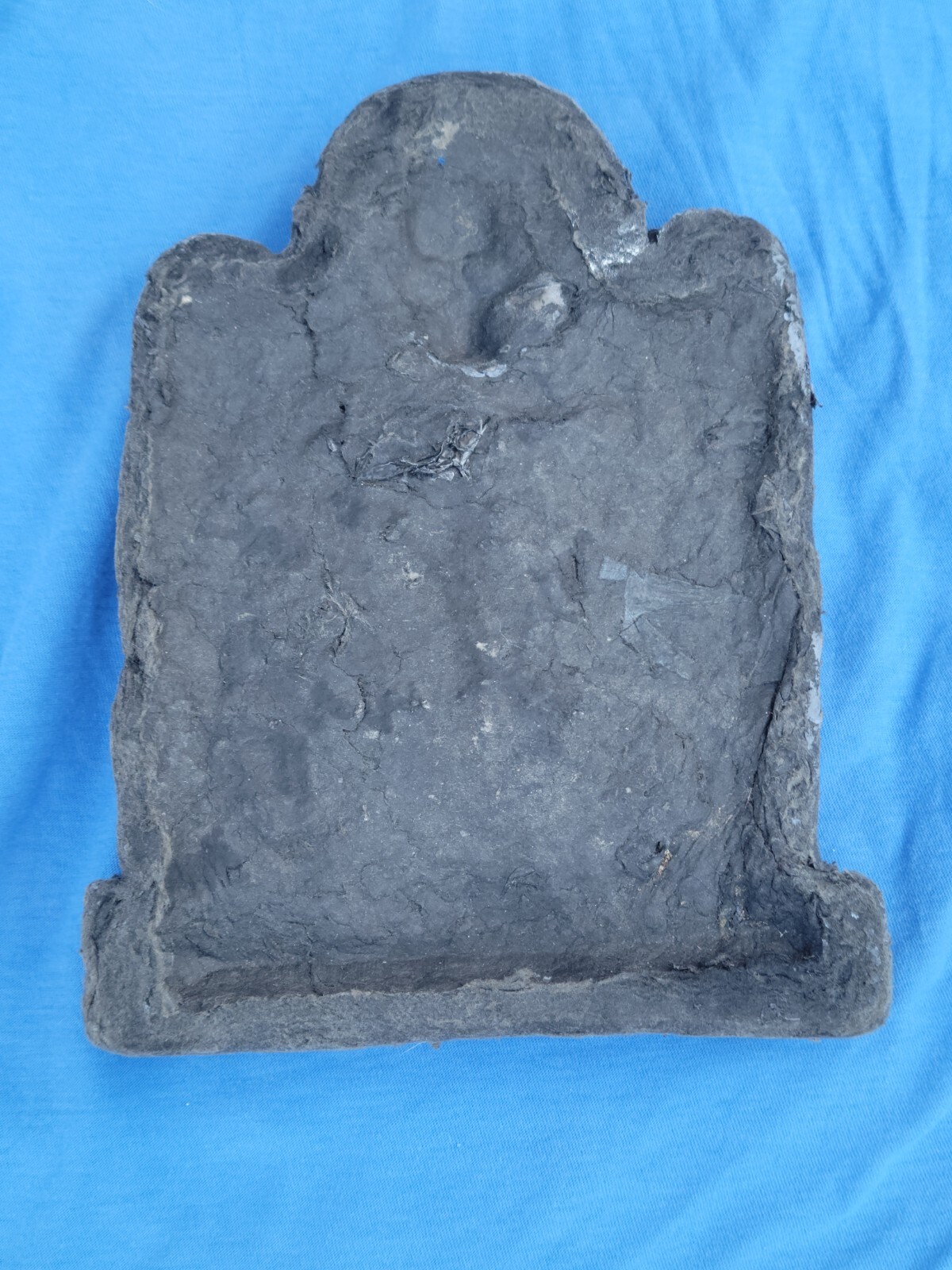 Vintage Style Paper Mache Halloween Tombstone Headstone 7.5" Skull RIP ...