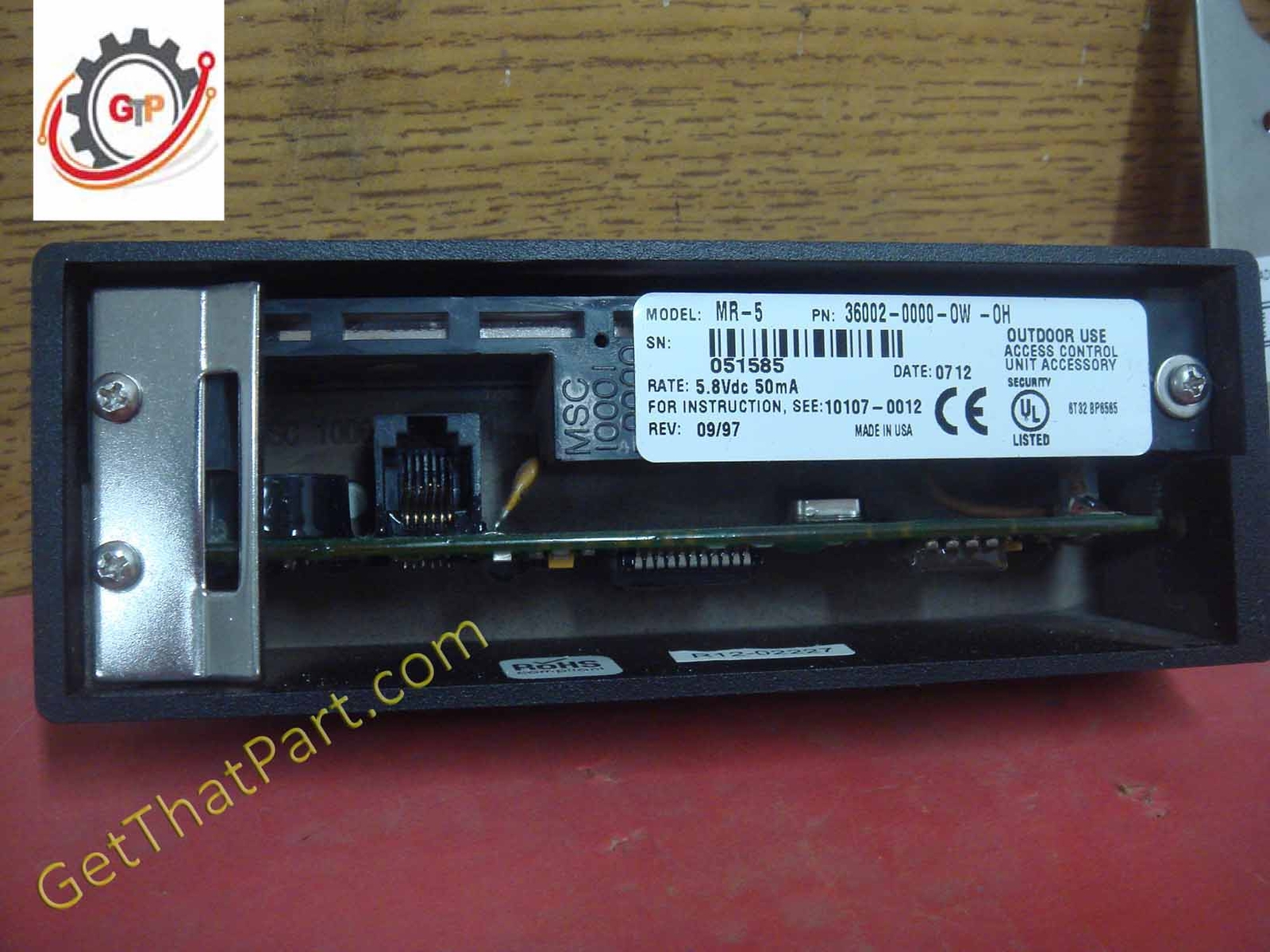 Hirsch MR-5 MR5 Security Magnetic Stripe Wall Access Card Reader Panel ...