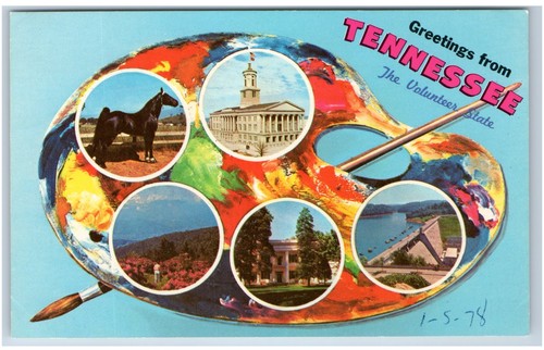 TN Postcard- GREETINGS FROM TENNESSEE THE VOLUNTEER STATE | eBay