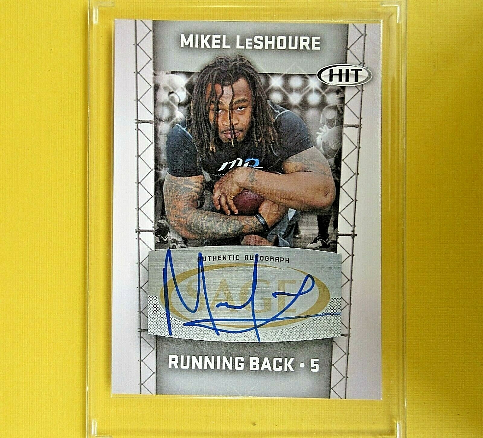 MIKEL LeSHOURE ROOKIE 2011 AUTO. Sage #A91 Detroit Lions | eBay