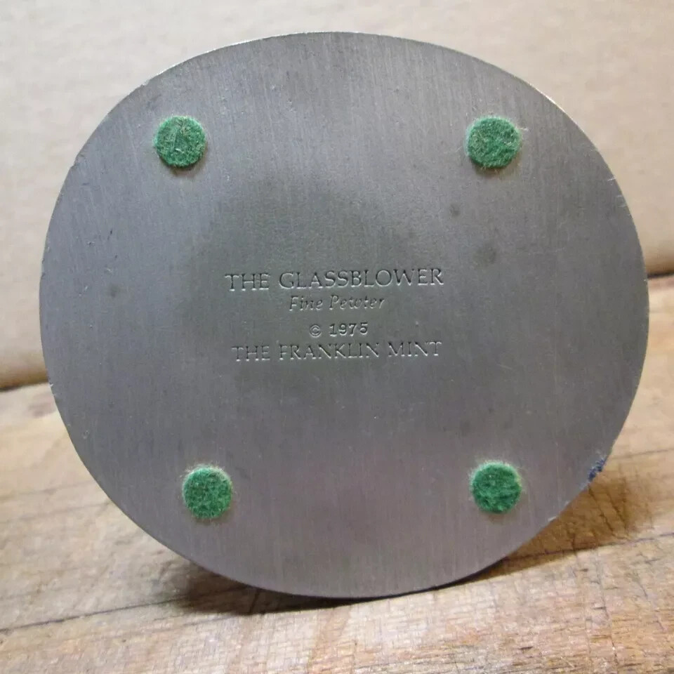 THE GLASSBLOWER, Pewter Figure by FRANKLIN MINT 1975, PEOPLE OF ...