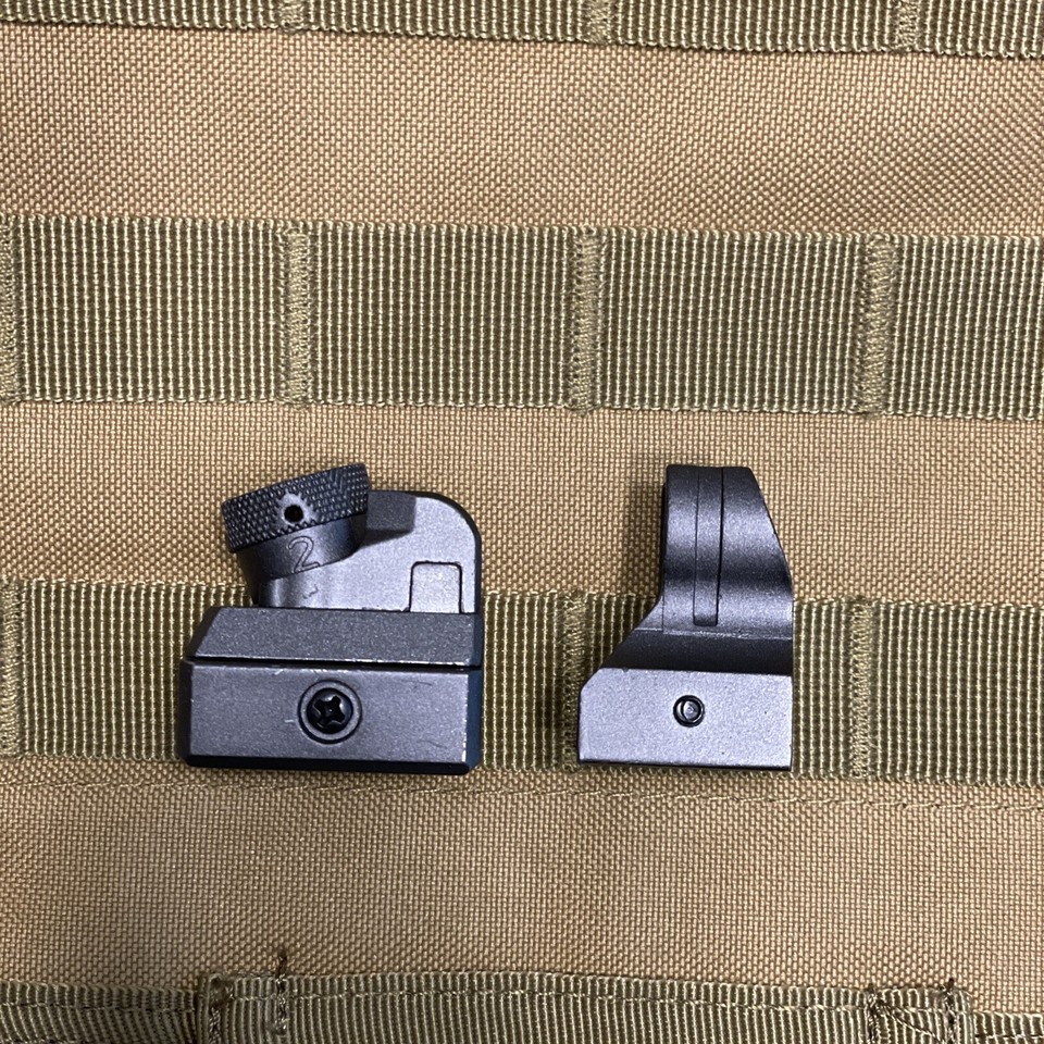 Tactical Low Profile Front Rear Sight Set Picatinny Diopter Iron Scope ...