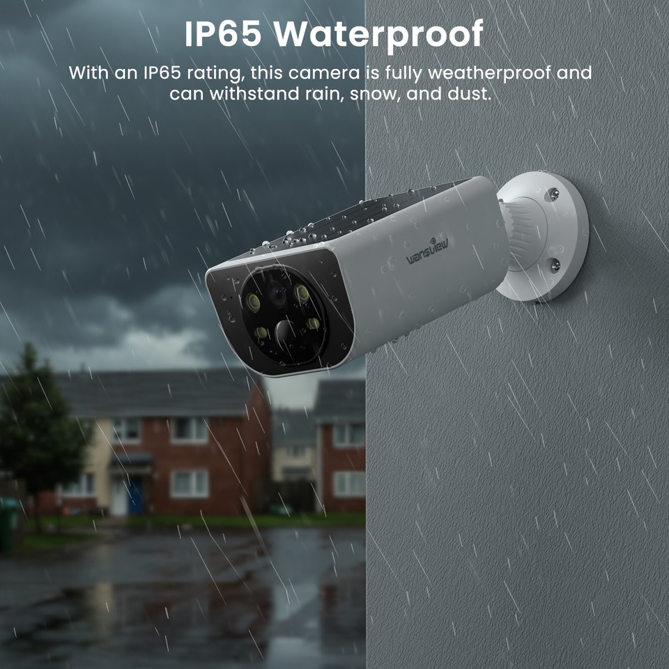 4Pack Wansview 2K Solar Security Camera Wireless Smart Home Outdoor AI ...