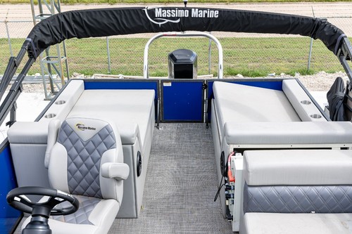 2024 DEMO Massimo Marine 24’ Tritoon Lounge with 75HP Electric Engine ...