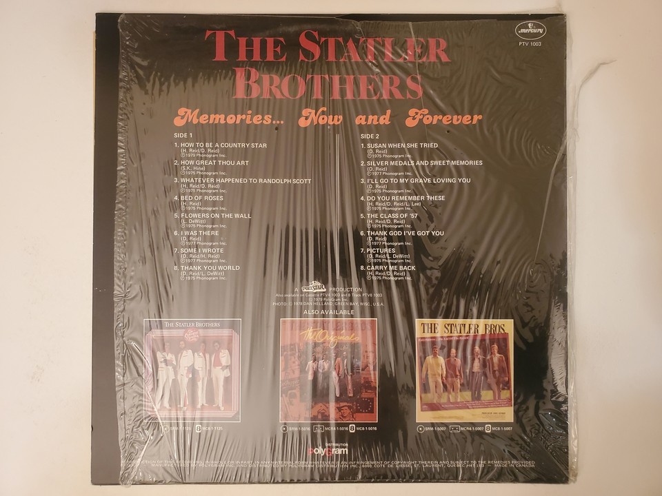 The Statler Brothers - Memories Now and Forever (Vinyl Record LP) | eBay
