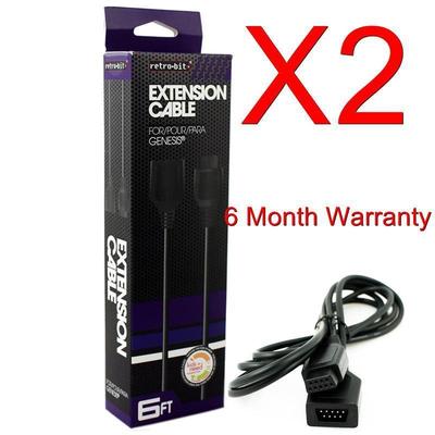 2X 6 Feet Controller extension cable for the Sega Genesis system (Retro ...