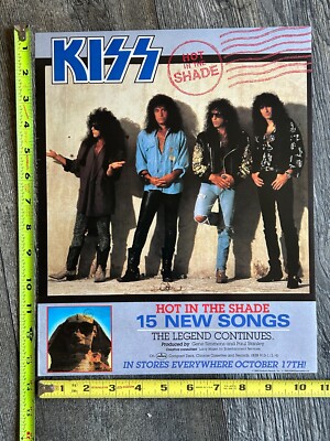 KISS Ad Advert Hot In The Shade Vinyl Album Tape CD 1989 USA 10x13 ...