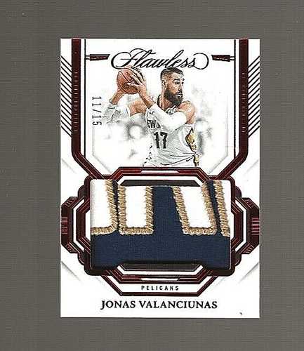 2022-23 Panini Flawless - Patches Ruby #PAT-23 Jonas Valanciunas /15 ...