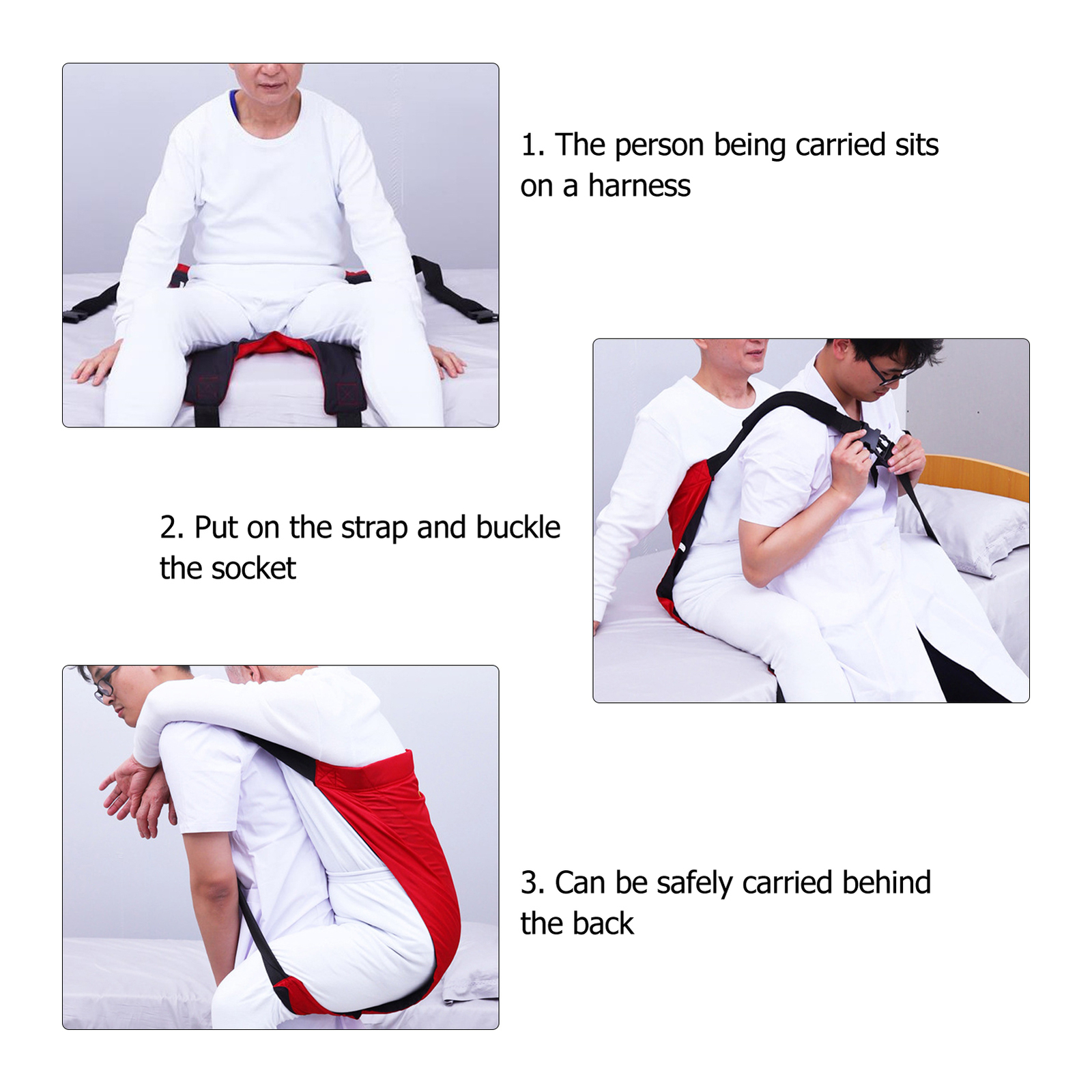 Patient Lift Sling Carrier Cloth Waterproof Hand Handicap Aid Full Body ...