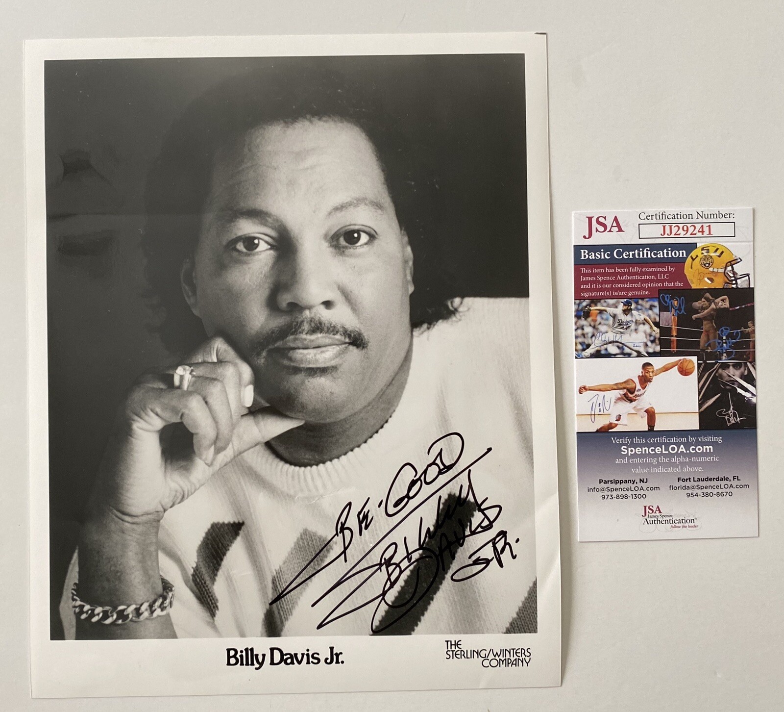 Billy Davis Jr. Signed Autographed 8x10 Photo JSA Certified 5th ...