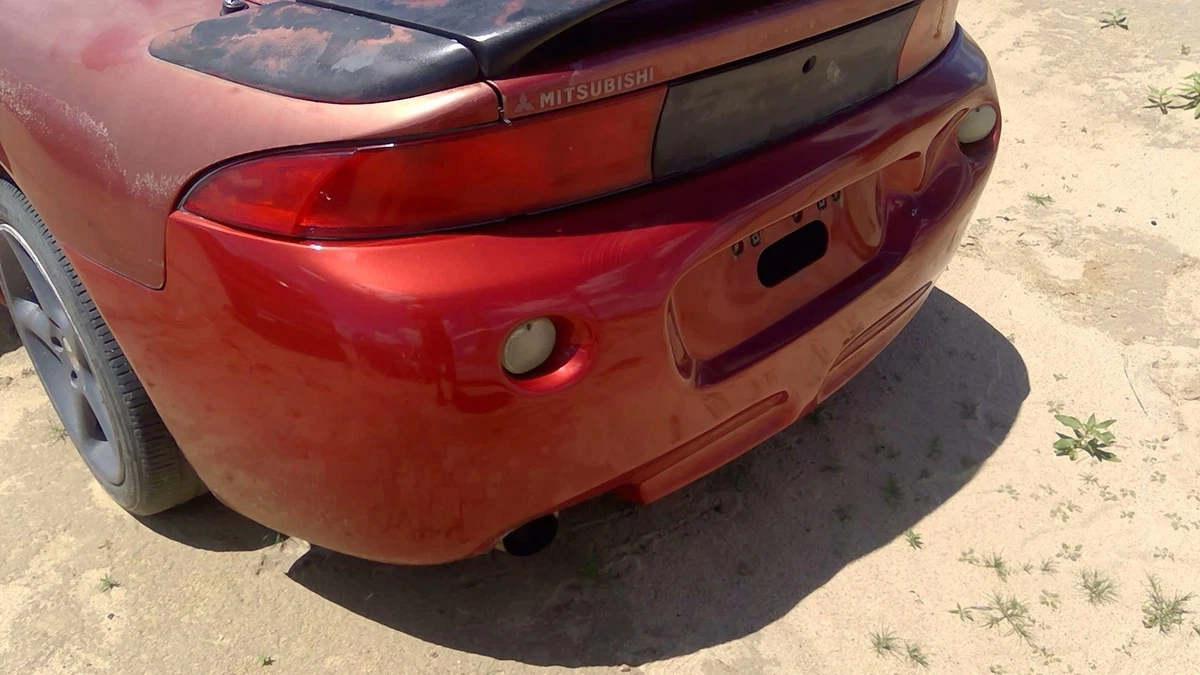 Red Eclipse Car Backside