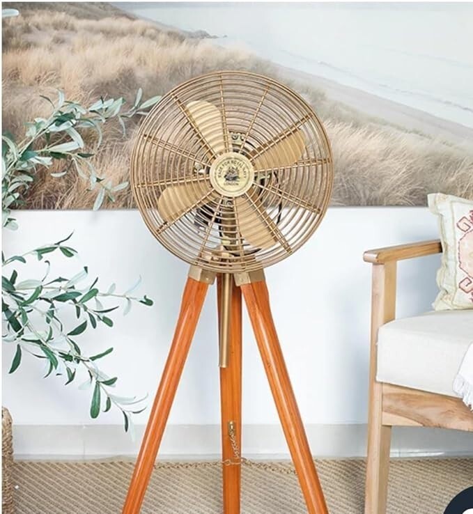 Fan With Wooden Adjustable Tripod Stand This tripod electric fan is a ...