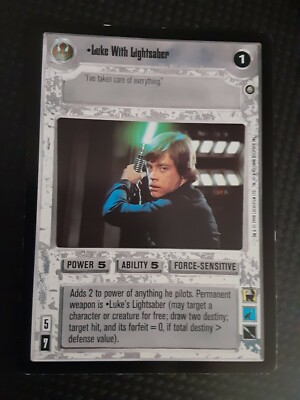 Decipher Star Wars CCG UNPLAYED RARE BB Enhanced Premiere LUKE w ...