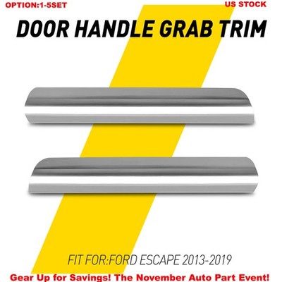 Left Right Side Door Handle Grab Trim Molding Chrome For Ford Escape 13 ...