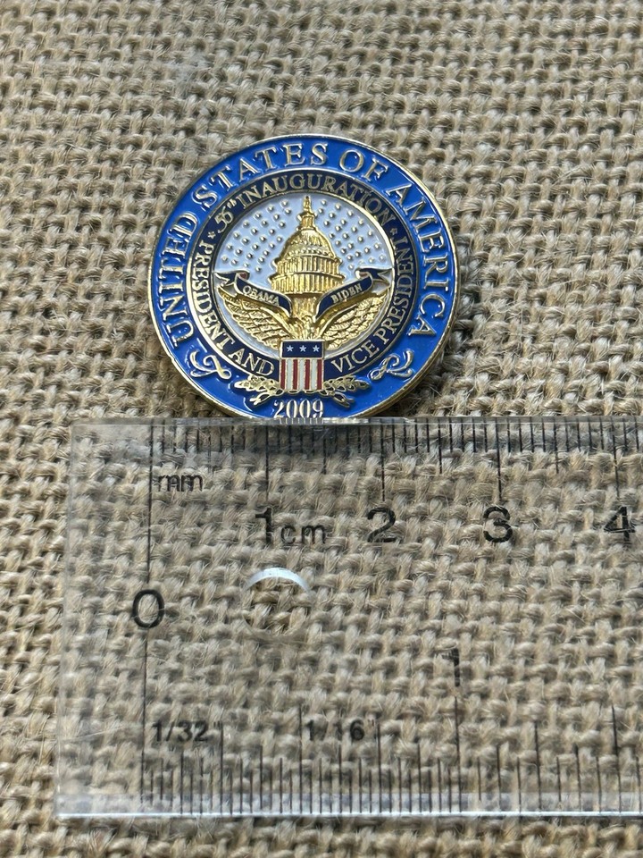 Barack Obama Biden 56th Presidential inauguration Souvenir Lapel Pin ...