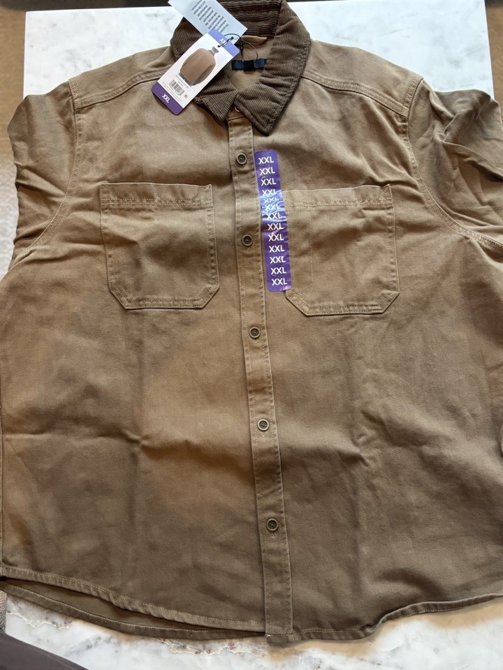 Frye Barn Shacket XXL | Brown w/ Corduroy Collar | eBay