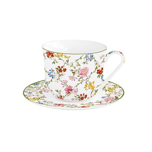 EASY LIFE Tasse Petit Déjeuner Avec Plat 370ml GARDEN DREAMS R1182GADR ...