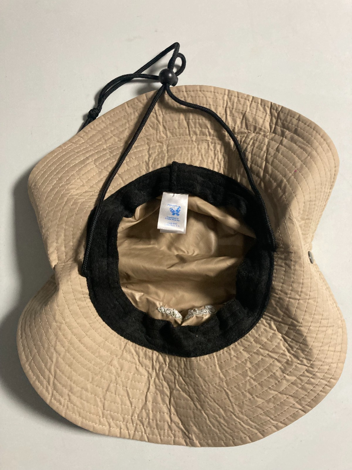 Morpho Outdoor Sun Hat Tan Beige button side Vent Chin Strap NWT S/M ...