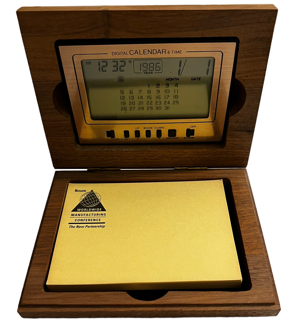 Vintage Monsanto Advertising Collectible Wood Box Digital Clock ...
