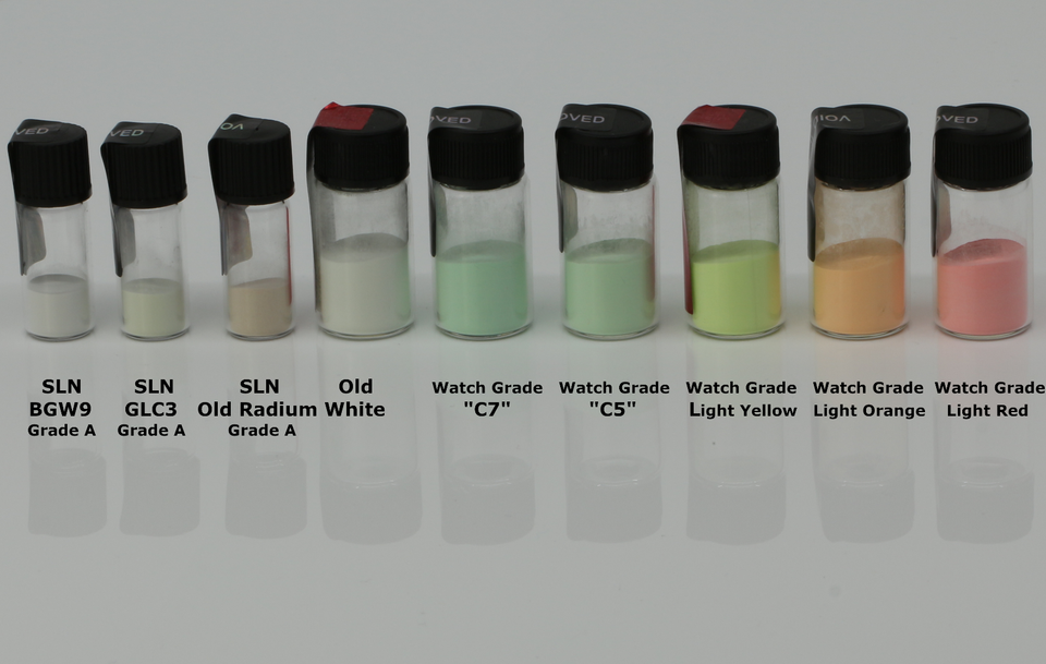Swiss SuperLuminova or WG DIY KIT Luminous powder watch hands dial C3 ...
