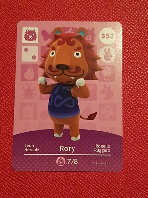 RORY ANIMAL CROSSING AMIIBO SERIES 4 CARD #352 TRACKED AU POST geniuine ...