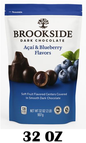 Brookside Dark Chocolate Acai Blueberry 32Oz Chocolate Covered Fruit ...