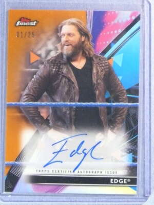 2021 Topps Finest WWE Orange Refractor Edge Autograph Auto #01/25 #RAE ...