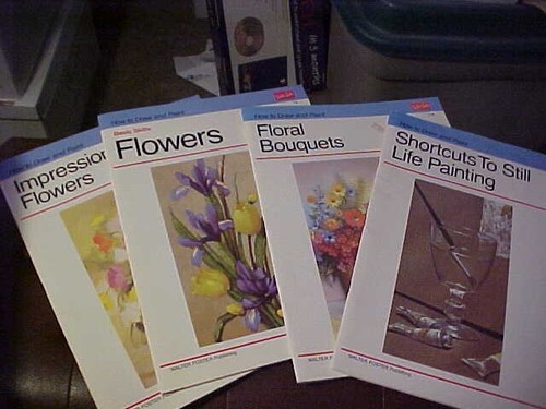 Lot of 4 Walter Foster Art Instruction Books Flowers, Floral, Still ...