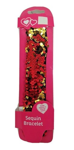 Red Sequin Bracelet 1.5 inches wide two colors Slap Style New | eBay