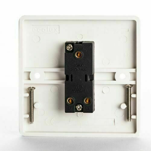 Light Switch Single Gang 1 Way 1 Gang 10Amp White Plastic Wall Switch ...
